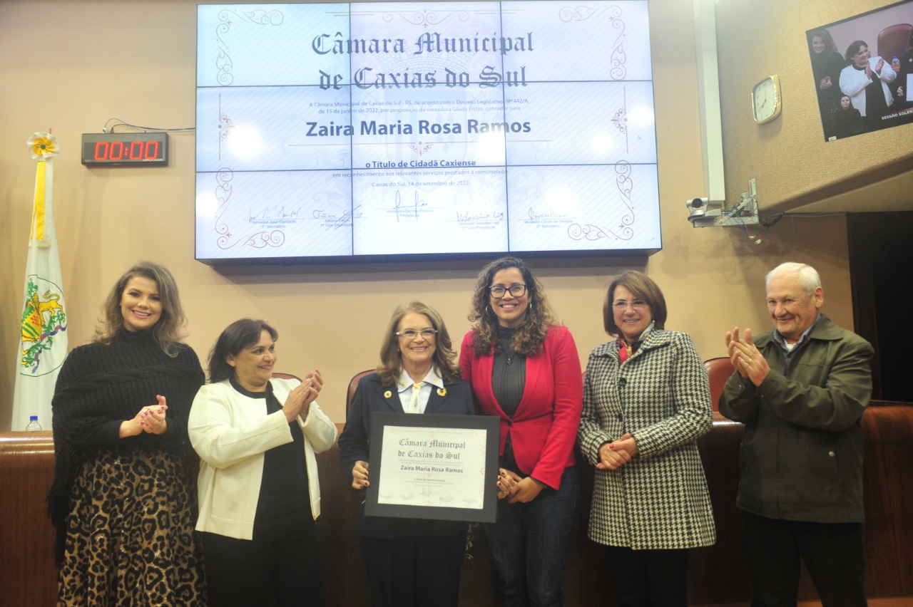 Zaira Maria Rosa Ramos é a mais nova Cidadã Caxiense | Notícia | Serra ...